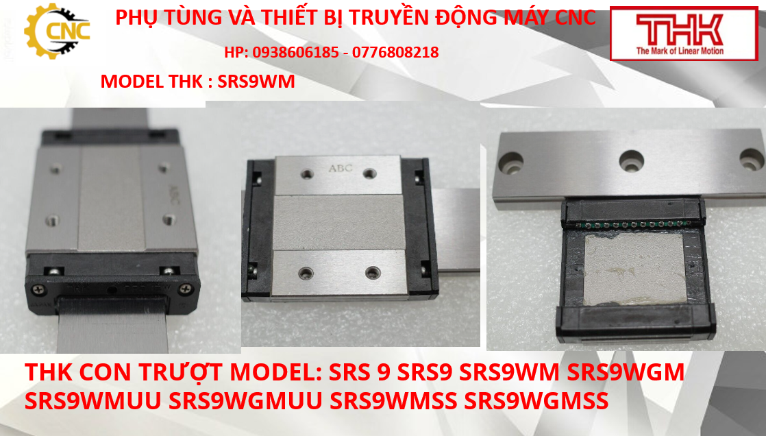 THK SRS9 Linear Motion Guide THK Linear Carriage SRS9 Block - SRS9XM ...